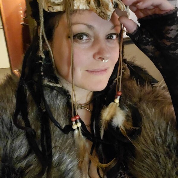 Ram Horn Skull Pagan Viking Ritual Skull Witchcraft Skull Deer Antler ...