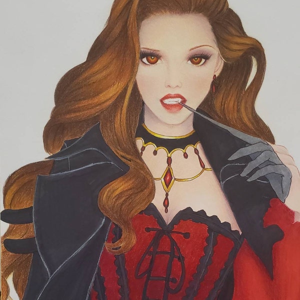 Valentine / Vampire, Coloring Page, Coloring PDF for Adults, Grayscale ...