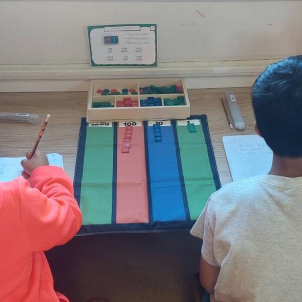 Montessori Place Value Mat, Montessori Math Mat, Cloth Place Value ...