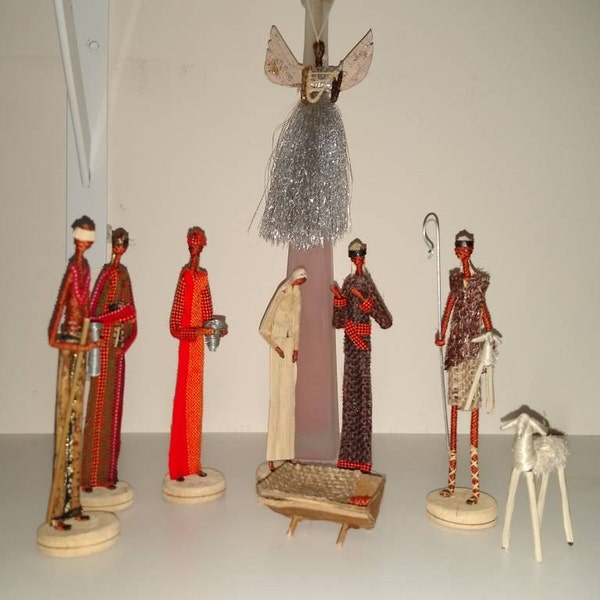 Christmass Nativity Set Display, Christmas Gift,african Nativity Set ...