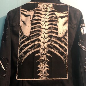 Ribcage Back Patch Ribcage Skeleton Patch Bones Patch - Etsy UK