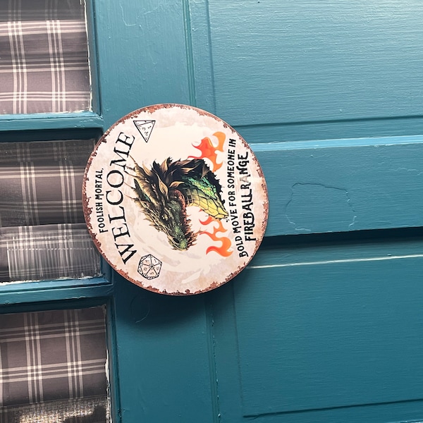 Dnd Door Hanger, Dnd Home Sign, Dungeons N Dragons Gifts, Dnd Room ...