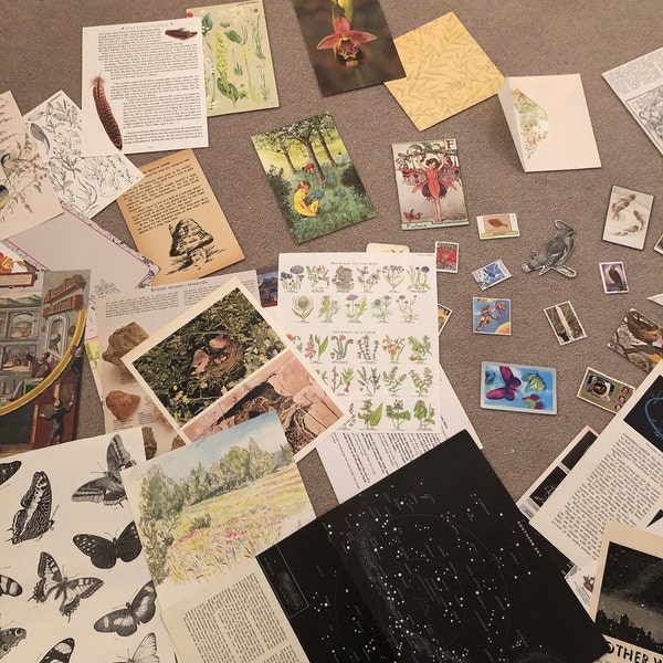 Vintage Paper Ephemera Pack. 75 Piece Mixed Paper Ephemera for ...
