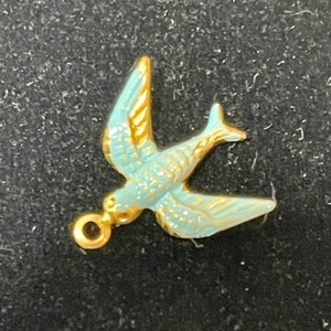 5 Small Bluebird Charms - Etsy