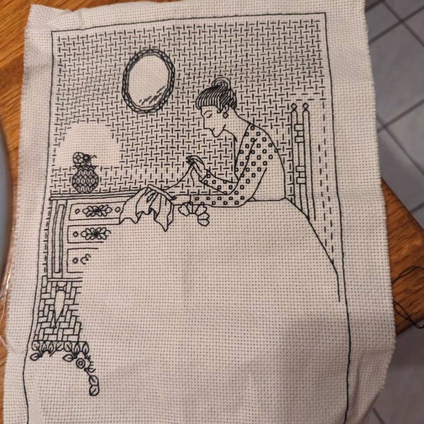 Queen Elizabeth's Bible Cover Lace – Blackwork Pattern, Needlepoint ...