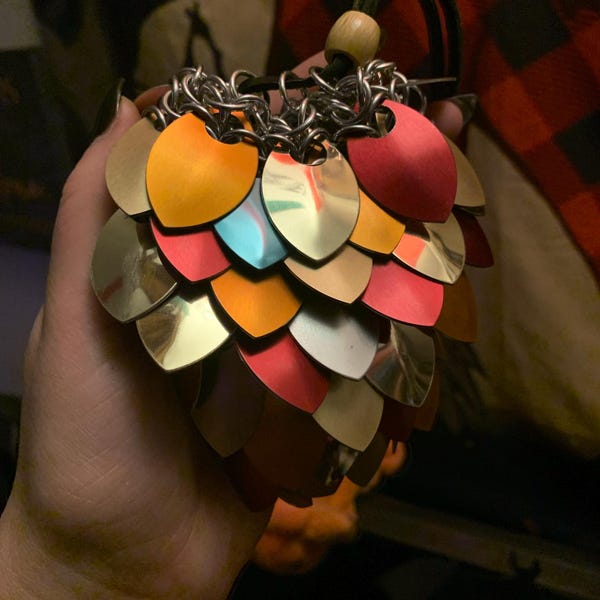 Full Arm Scalemaille and Leather Armor Scale and Chainmail Adjustable ...