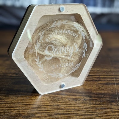 Babies First Haircut Box, Haircut Keepsake Box, Child Cutting off ...