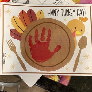 Thanksgiving Handprint Craft Baby Fall Art Preschool Fall Printable ...