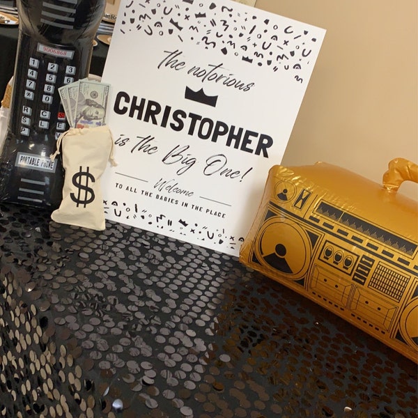 Editable Notorious One Welcome Sign Template, First Birthday Welcome ...