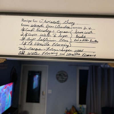 Handwritten Recipe Custom Wood Framed Printed Family Kitchen Sign - Etsy