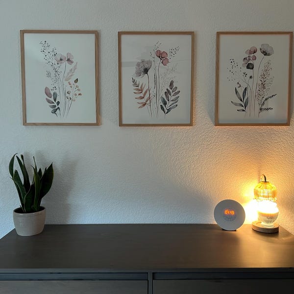 Wildflower Home Decor Wall Art for Living Room Wild Floral Artwork Set ...