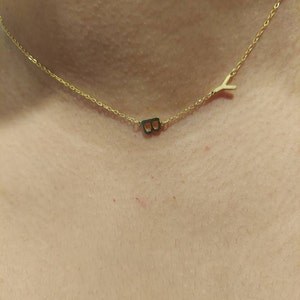 Off-center Letter Necklace by Caitlynminimalist Sideways - Etsy