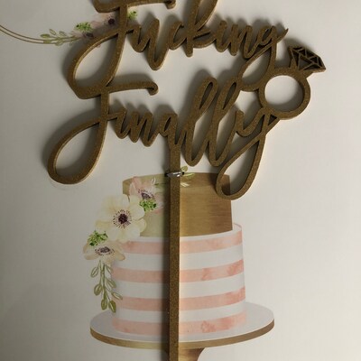 Fucking Finally Cake Topper Customized Wedding Cake Topper - Etsy