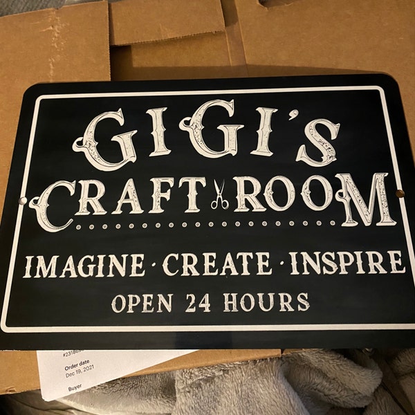 Personalized Craft Room Chalkboard Look Metal Room Sign - Welcome Sign ...