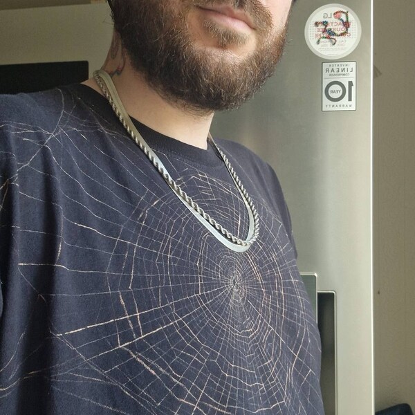 Spiderweb Handpainted W/ Bleach on a Black T-shirt, Spider Web Shirt ...