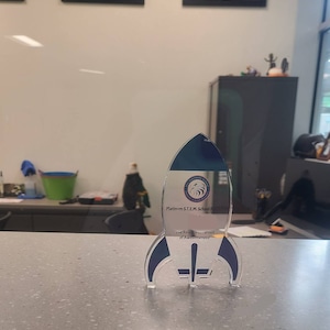 Hexagon Acrylic Trophy With Wood Base / Science Award / STEM - Etsy