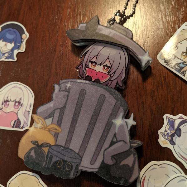 HSR Trailblazer Slidin Keychain Honkai Star Rail Trashcan Trailblazer ...