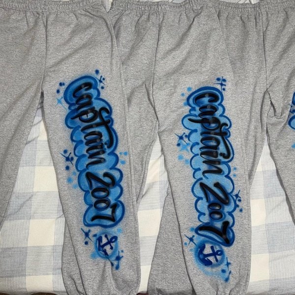 Custom Airbrush Name Hoodie Sweatpants Personalized Airbrush Clothing ...