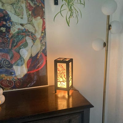 Asian Oriental Sakura Cherry Blossom Tree Japanese Lamp Zen Bedside ...