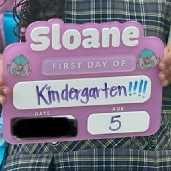 Personalized First Day of School Sign, Dry Erase First Day of School ...