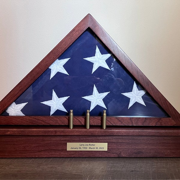 Memorial Flag Display Case With Shell Casing Holes - Etsy