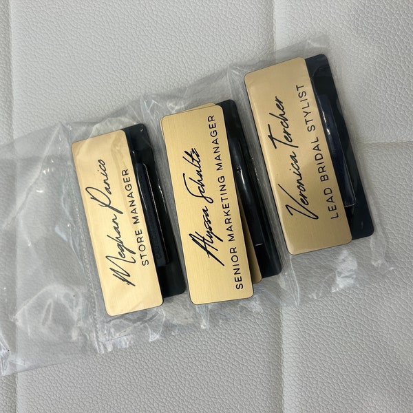 Custom Name Tag, Plastic Engraved Name Badge, Company Name Tags for ...