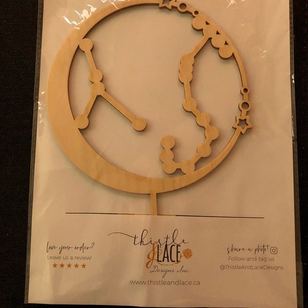 Constellation Wedding Cake Topper, Celestial Wedding Cake Topper, Space ...