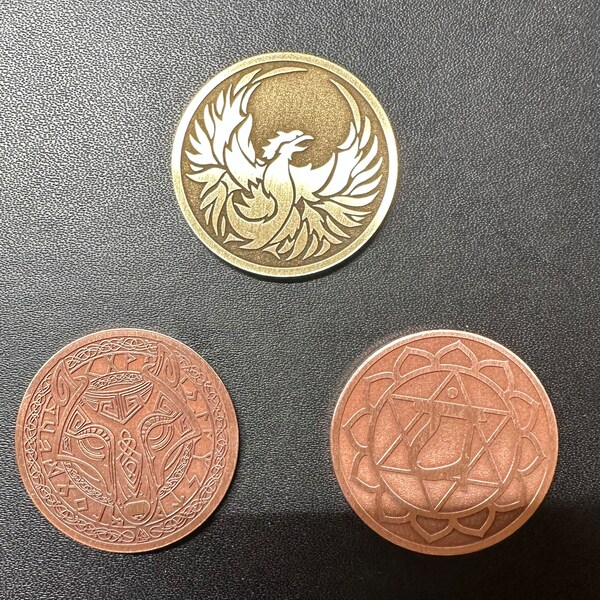 FENRIR Coin, FENRIR Pendant, FENRIR Keychain, Fenrir Pin Badge 33 Mm, 1 ...