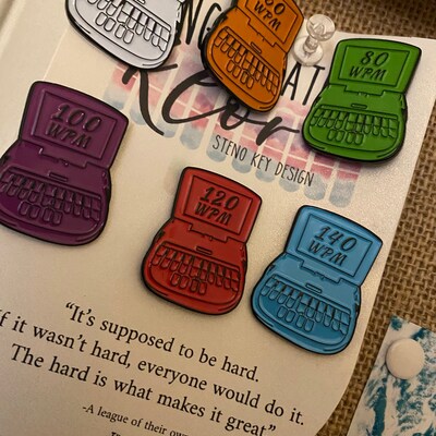 Achievement Court Reporting Speed Lapel Pins - Etsy