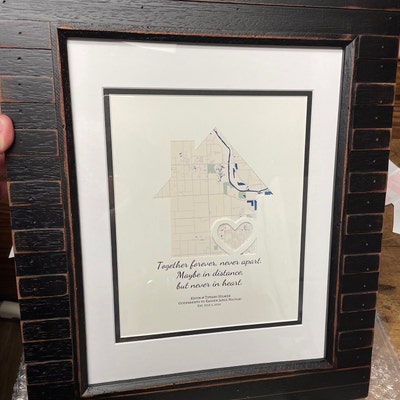 Our First Home Personalized Home Map Matted Gift First Home - Etsy