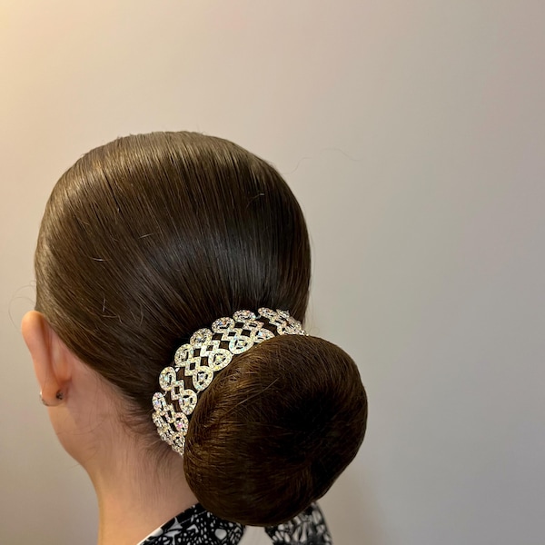 Bun Wrap Crown "regal Baguette"- Bun Crown - Bun Size Tiara - Bun Tiara ...