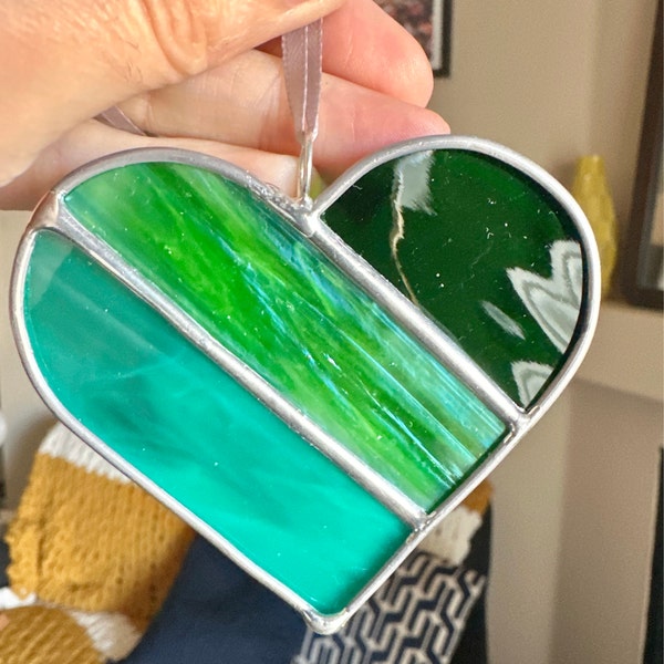 Stained Glass Raindrop Ornament Charm, Window Hanging, Wall Hanging ...