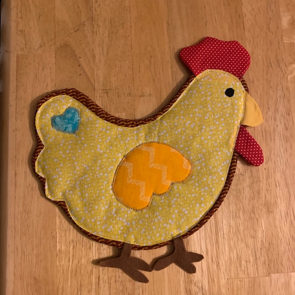 Chicken Mugrug or Trivet Pattern - PDF With Instructions and Templates ...