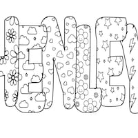 Personalized Name Coloring Page: Fun Patterns (digital Download) - Etsy ...