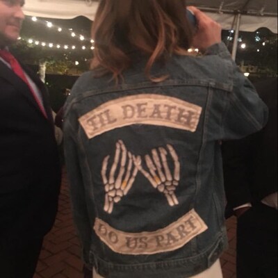 Til Death Do Us Part Custom Embroidered Jean Jacket Til Death Jacket ...