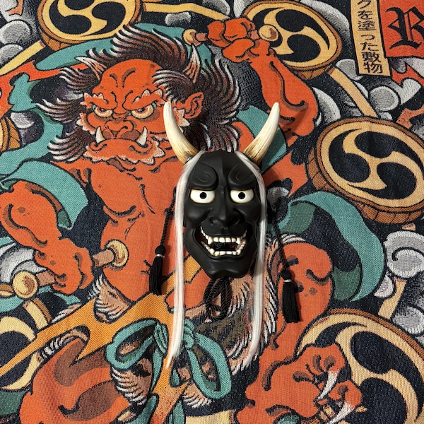 Traditional Japanese Tengu Mask. Handmade Art Collection. Custom Colors ...