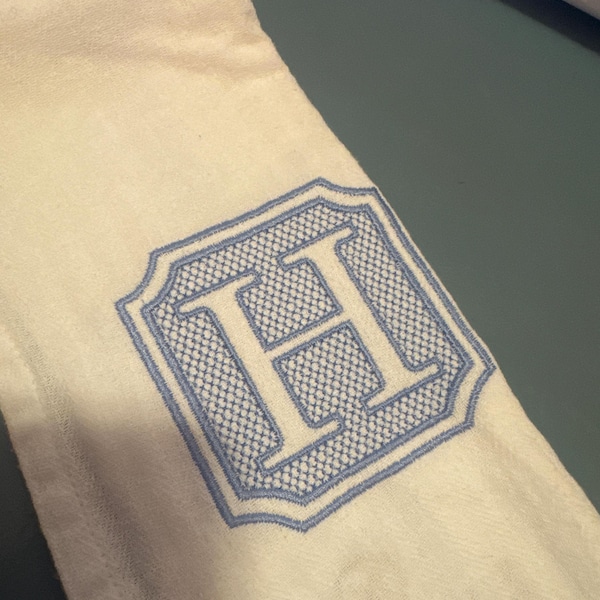 Embossed Square & Clover Royal Monogram Embroidery Design Bundle for ...