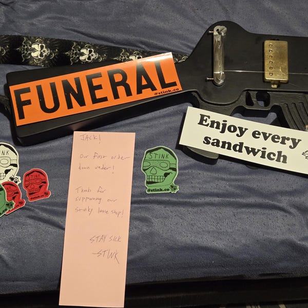 FUNERAL Bumper Sticker: Funny Goth Humor - Orange & Black - Etsy