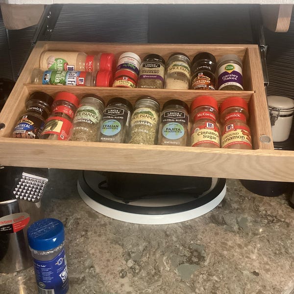 Under Cabinet Drop Down Spice Rack - Etsy
