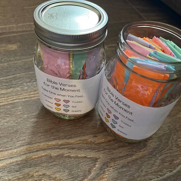 DIY Jar of Bible Verses for Emotions - Instant Download - Printable ...