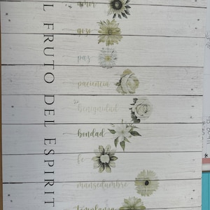 El Fruto Del Espíritu, Spanish Fruit of the Spirit, Spanish Printable ...