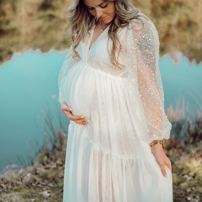 Nelly Women's Boho Two-pieces Set Two-color Vintage Lace Top and Muslin ...