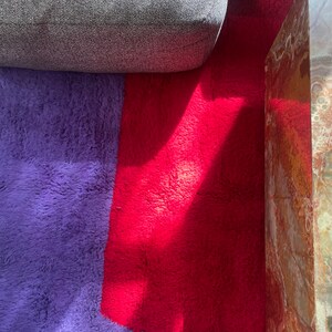 Red Round Pouf Handmade Footstool Round Red Pouf Ottoman Pouf - Etsy