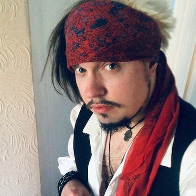 Jack Sparrow Large Bandana, Scarf, Johnny Depp, Pirate Cosplay, Costume ...