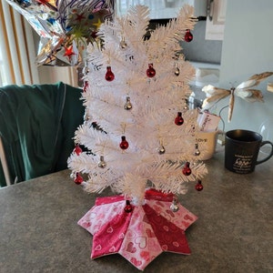 Christmas Tree Skirt 42 Inch Diameter Bird House Quilted - Etsy
