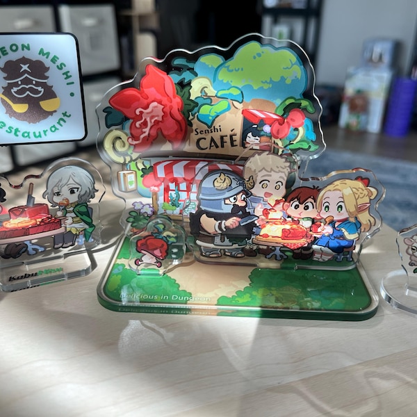 Dungeon Meshi X Mcdonald's Acrylic Standee Set: Fan Art Figurines by ...