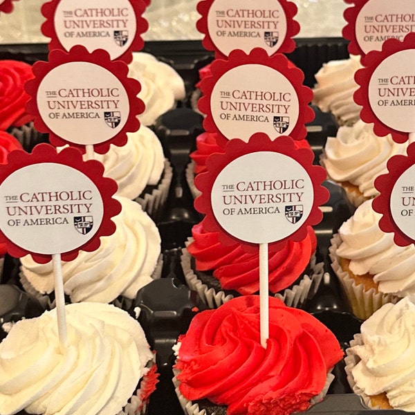 Custom Logo Cupcake Toppers Company Logo Cupcake Topper Personalized ...