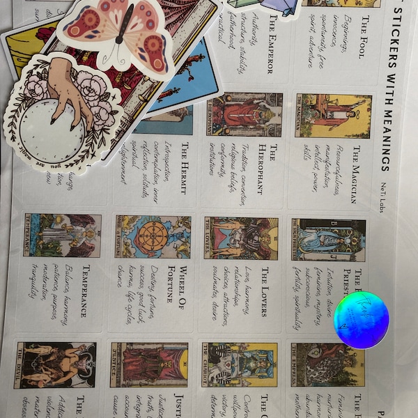 Printable Tarot Stickers Medium, Rider Waite, PDF PNG JPG Digital ...