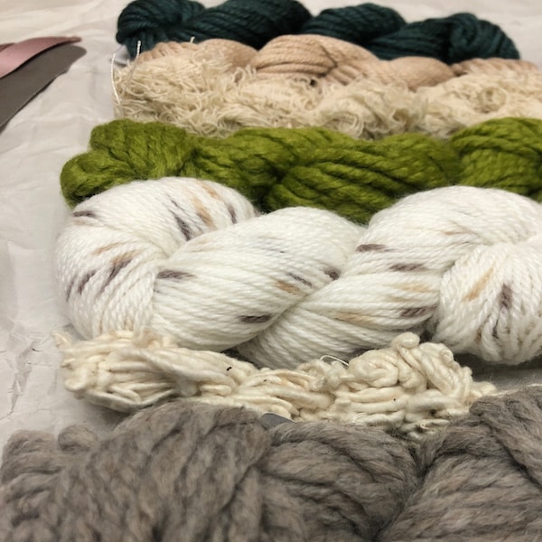 SCRAPPY MULTICOLOR Two Ply Yarn, Jumbo Yarn, Handspun Fibers, Weaving ...