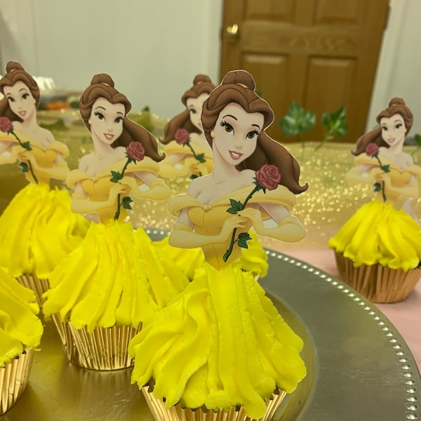Disney Princesses Cupcake Toppers - Etsy